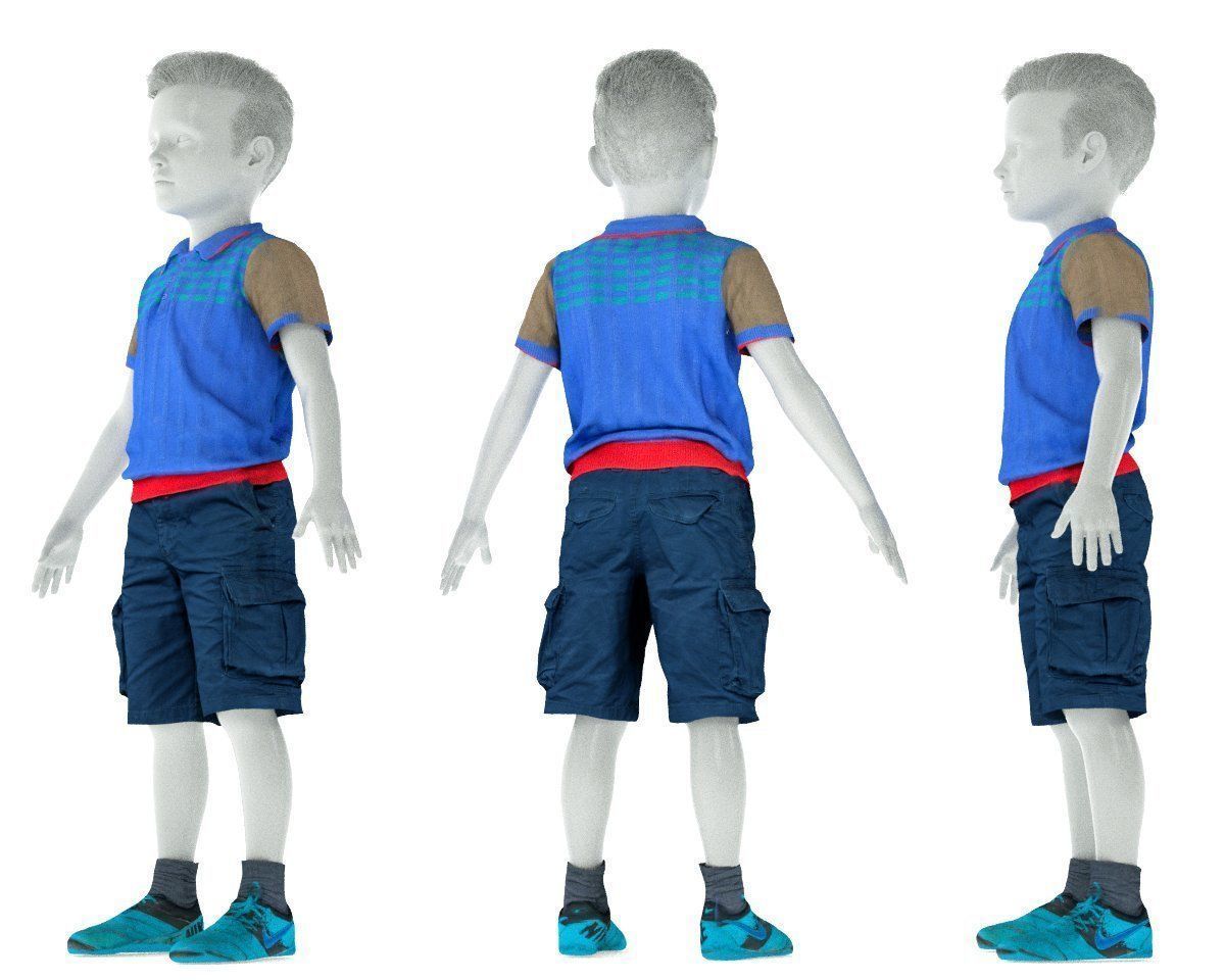 3D model Kid Outfit 5 VR / AR / low-poly | CGTrader