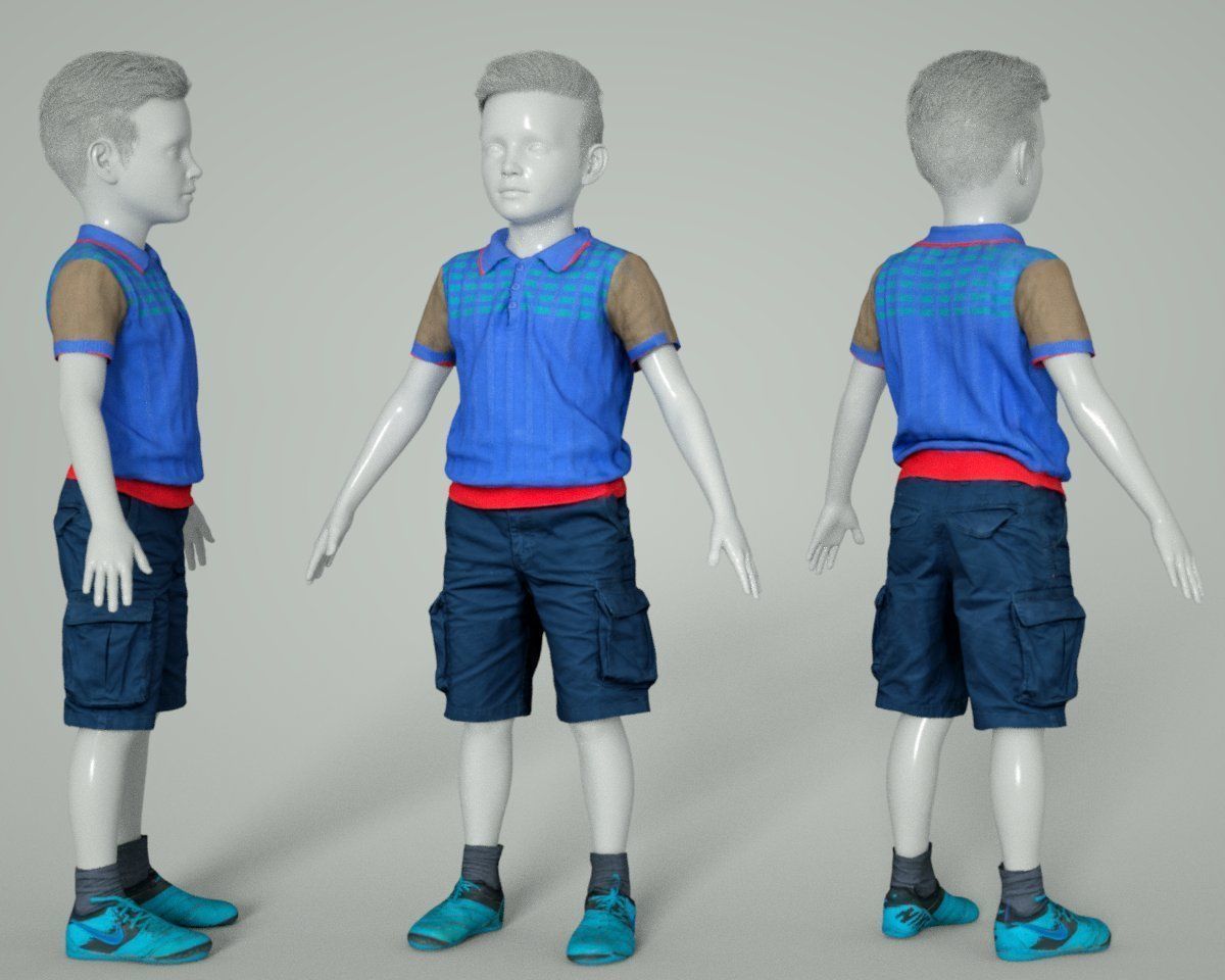 3D model Kid Outfit 5 VR / AR / low-poly | CGTrader