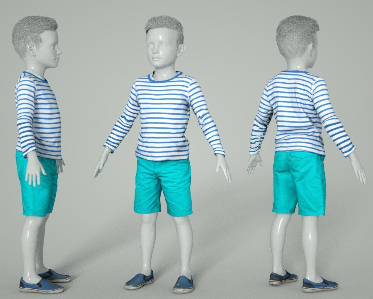 3D model Kid Outfit 8 VR / AR / low-poly | CGTrader