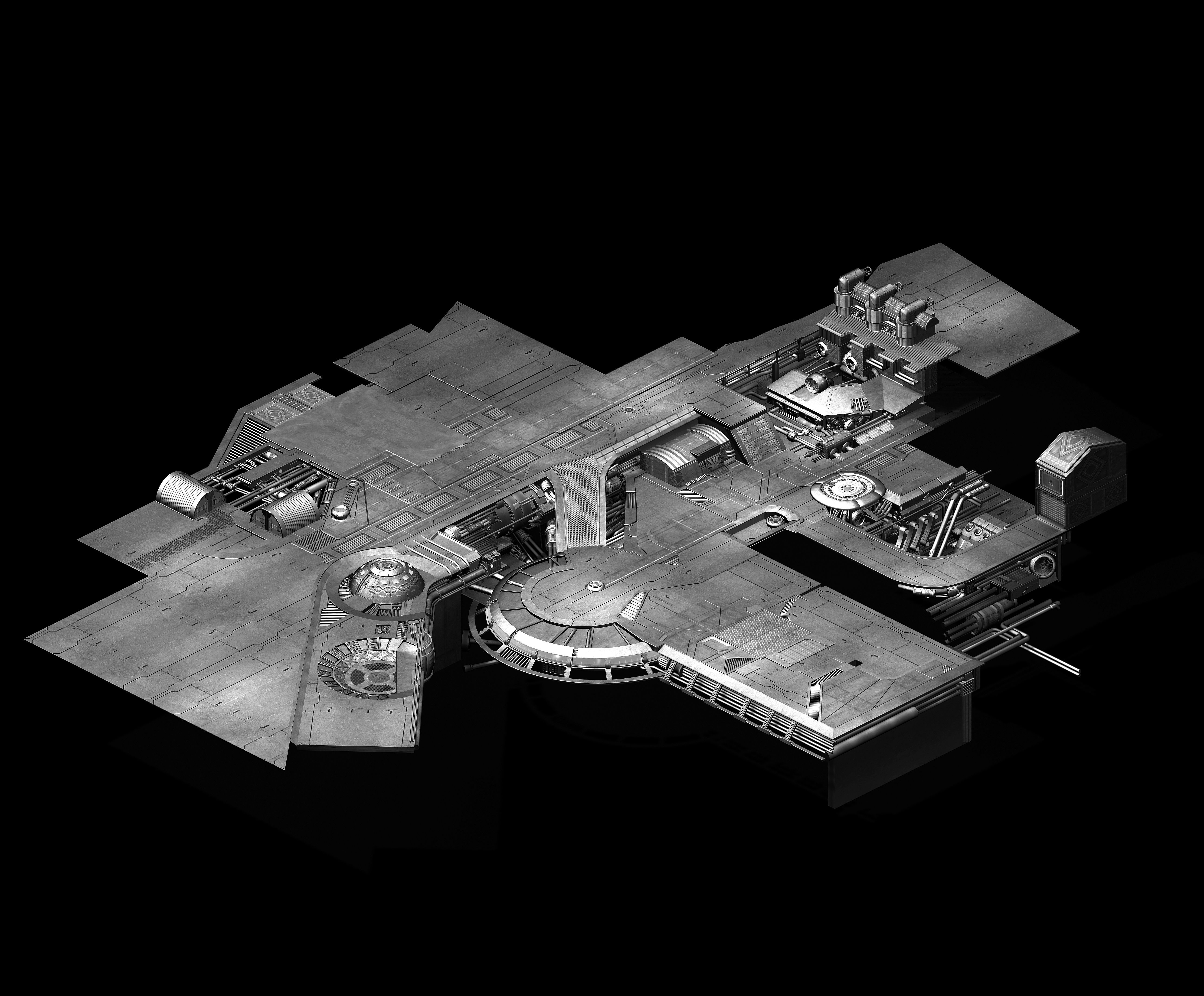 Titan - small base - floor 3D model | CGTrader