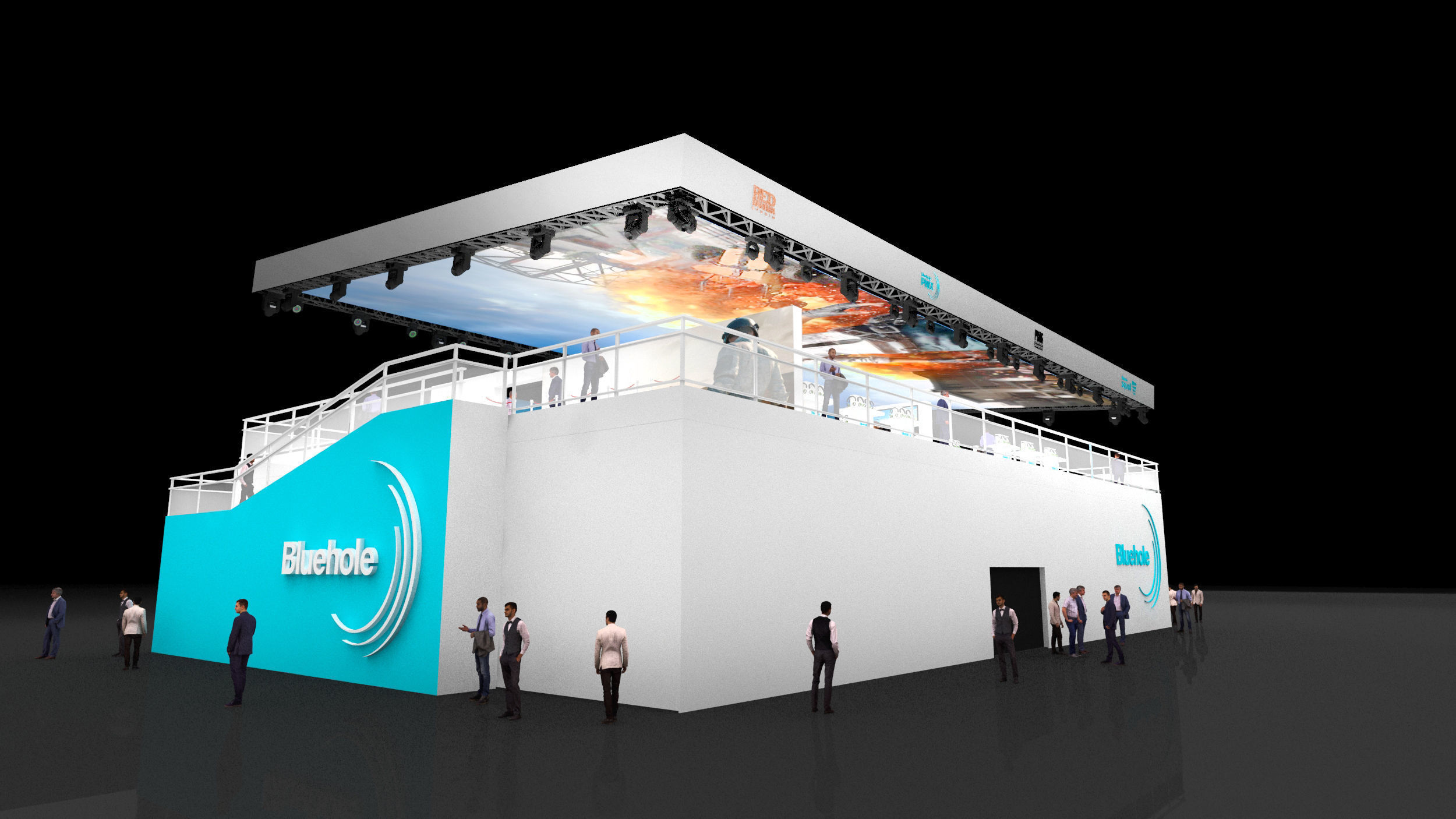 Bluehole game booth 3D model | CGTrader