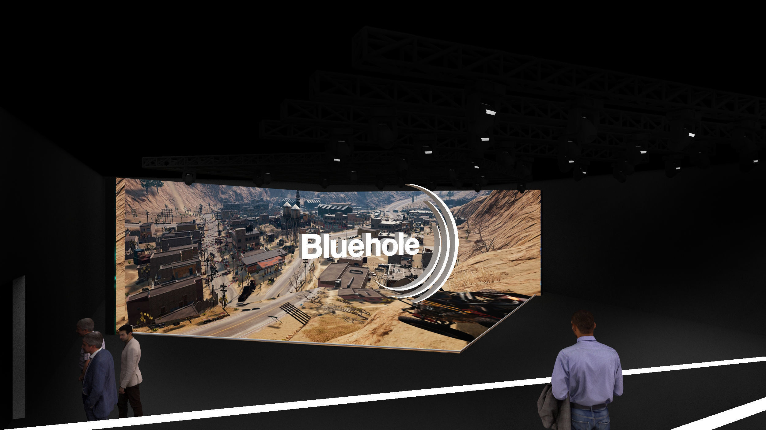 Bluehole game booth 3D model | CGTrader