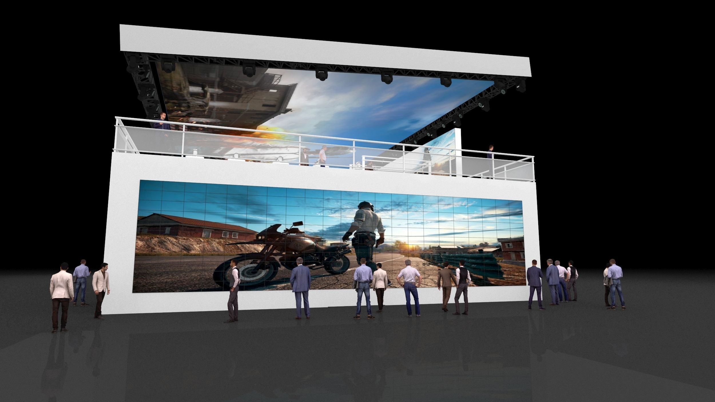 Bluehole game booth 3D model | CGTrader