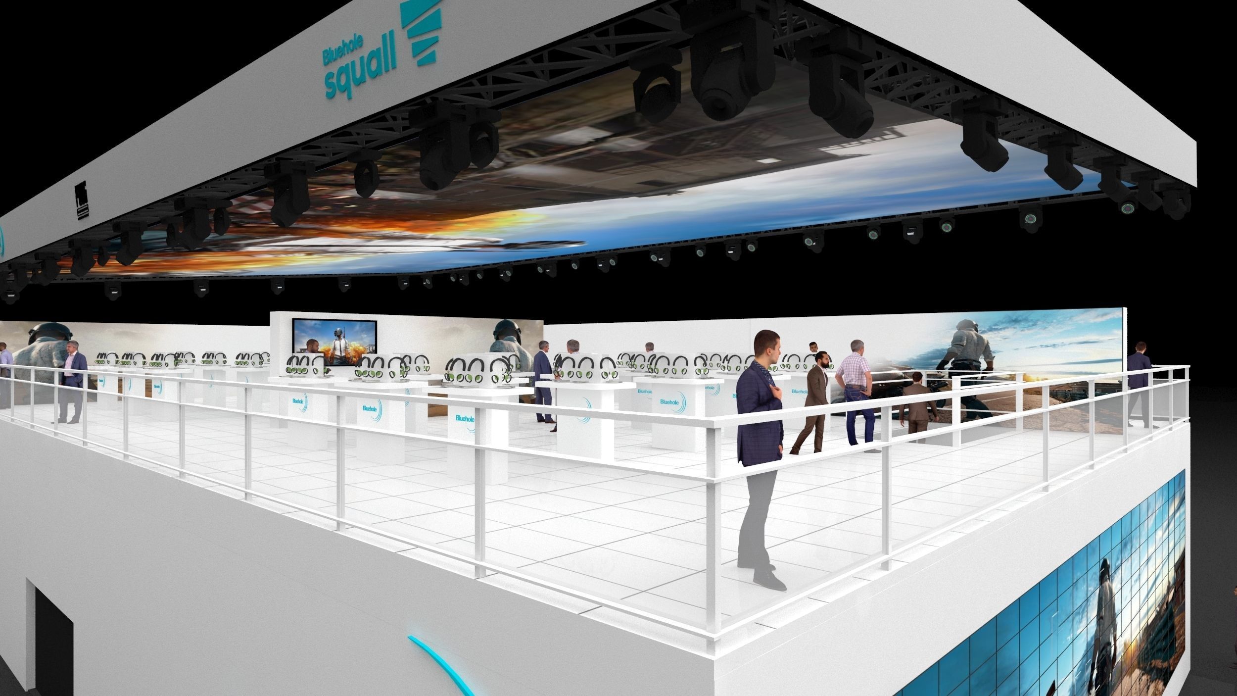 Bluehole game booth 3D model | CGTrader