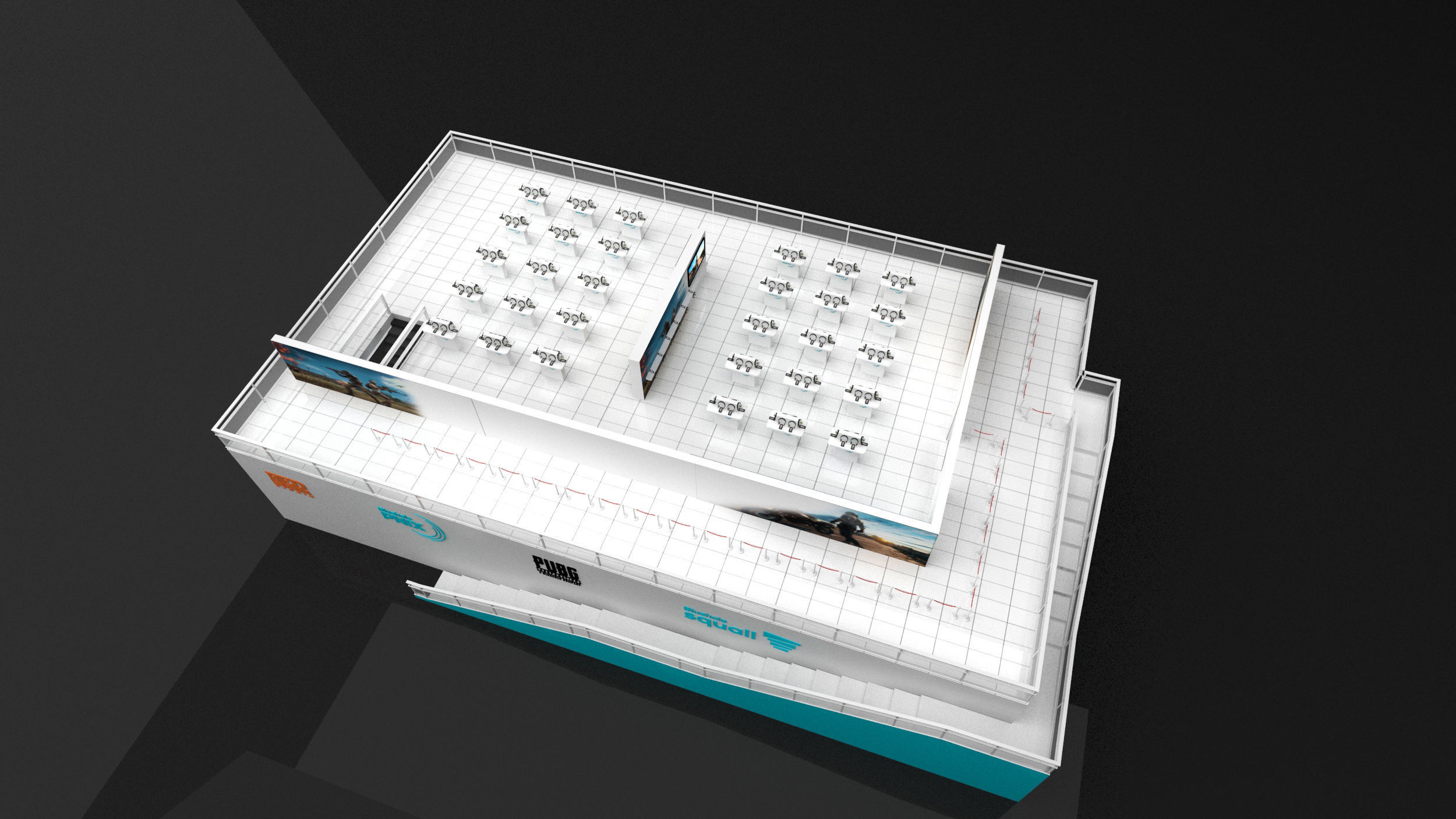 Bluehole game booth 3D model | CGTrader