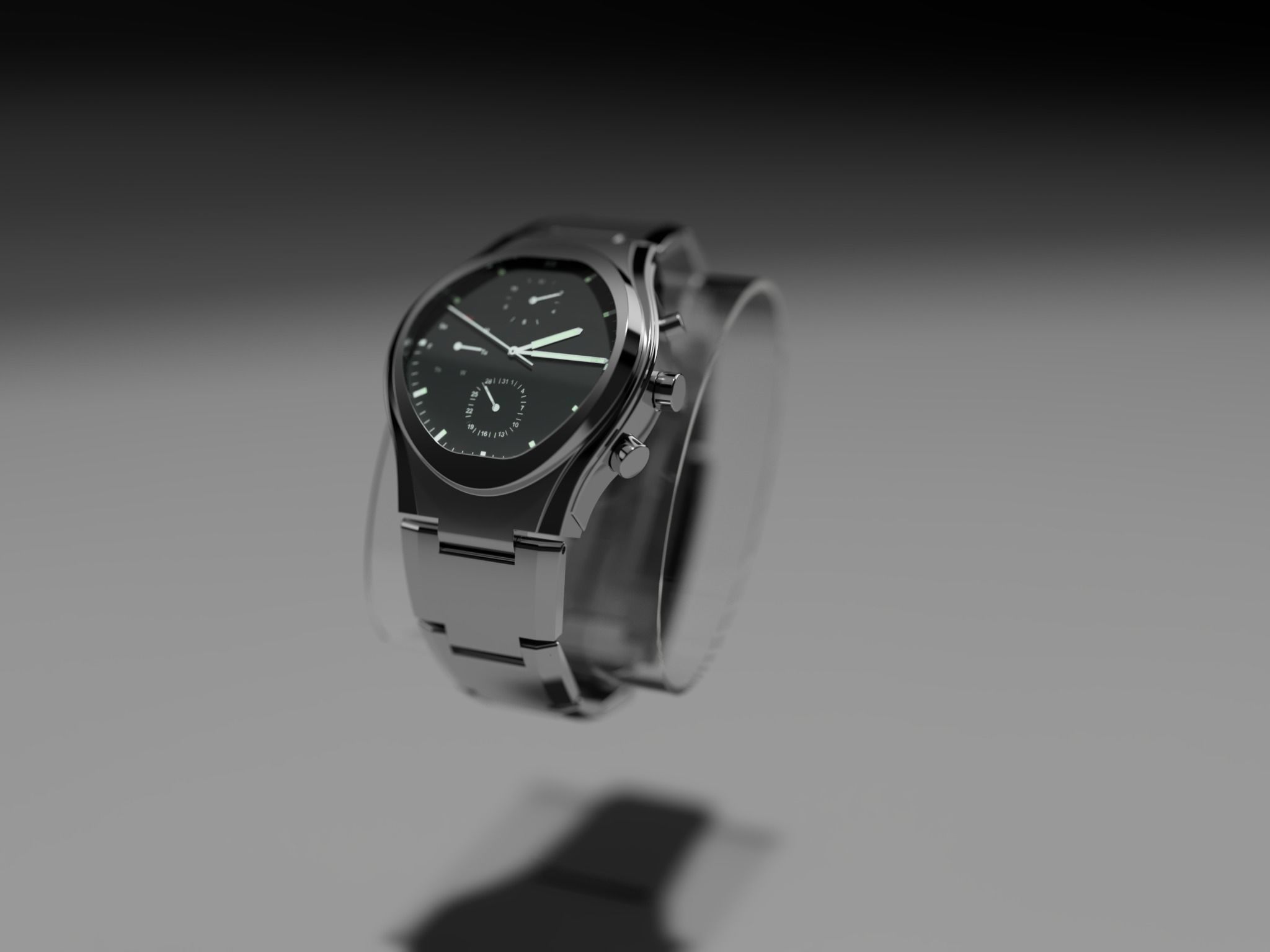 Watches silver watch 3D model | CGTrader