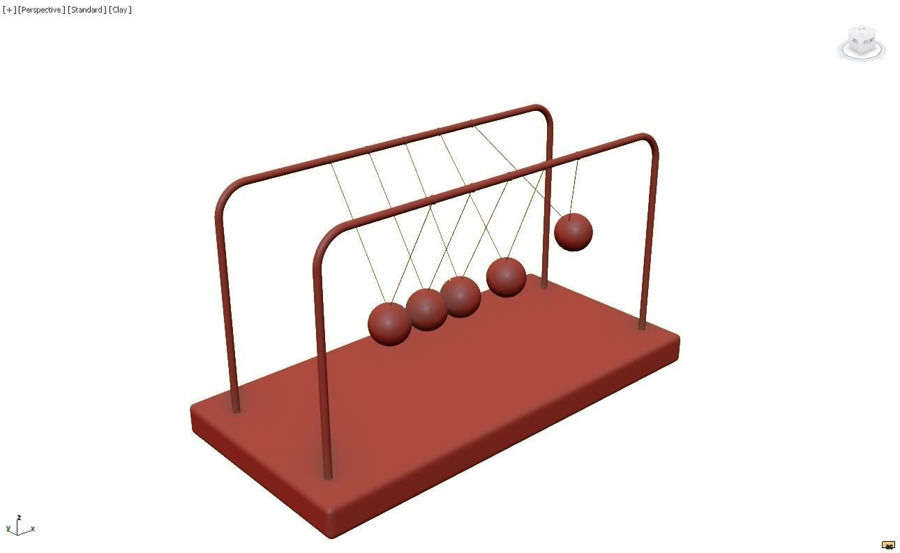 Newtons Cradle Animated 3D model animated | CGTrader