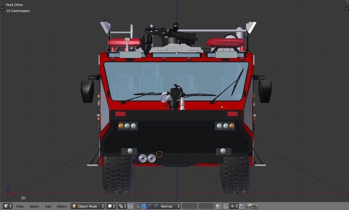 Airport Fire Truck ARFF Crash Tender 8x8 3D model | CGTrader