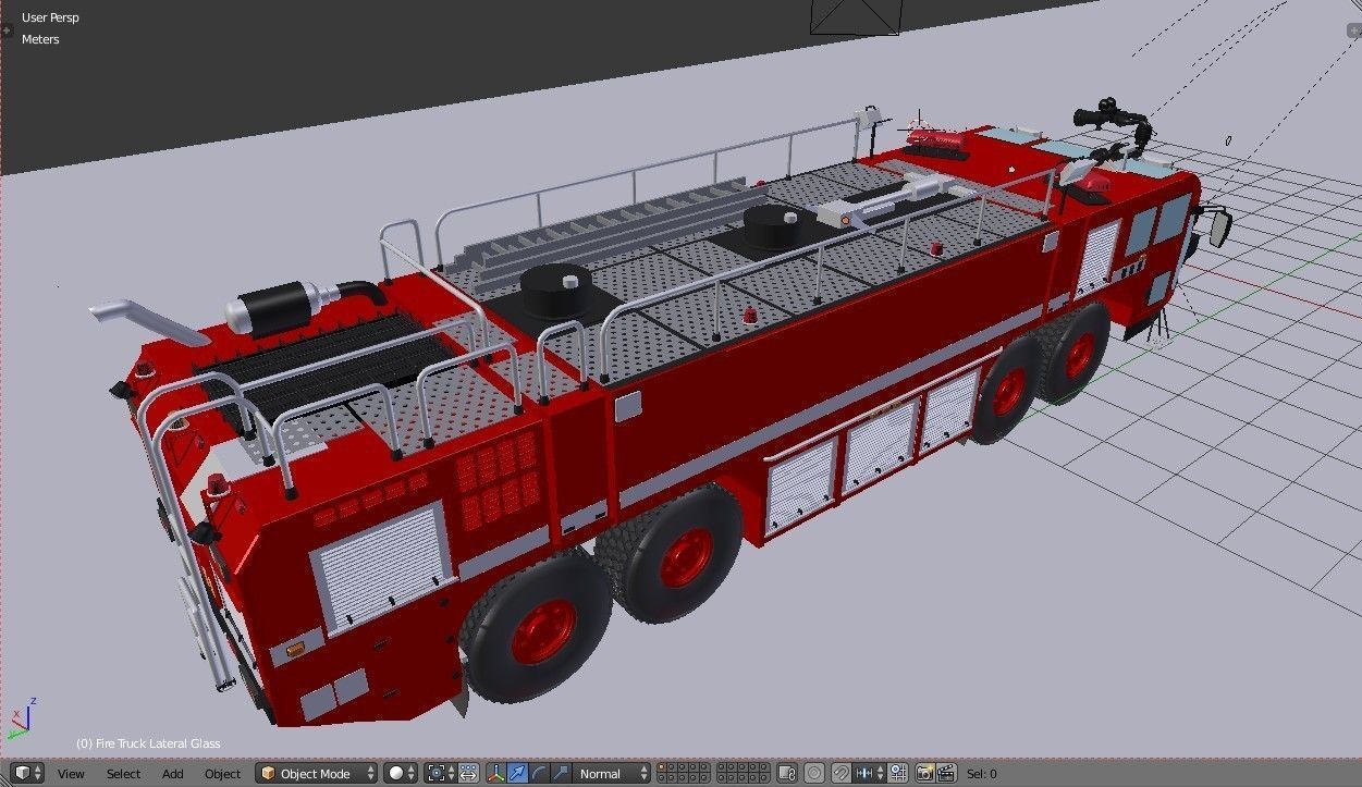 Airport Fire Truck ARFF Crash Tender 8x8 3D model | CGTrader