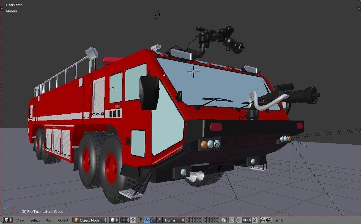 Airport Fire Truck ARFF Crash Tender 8x8 3D model | CGTrader