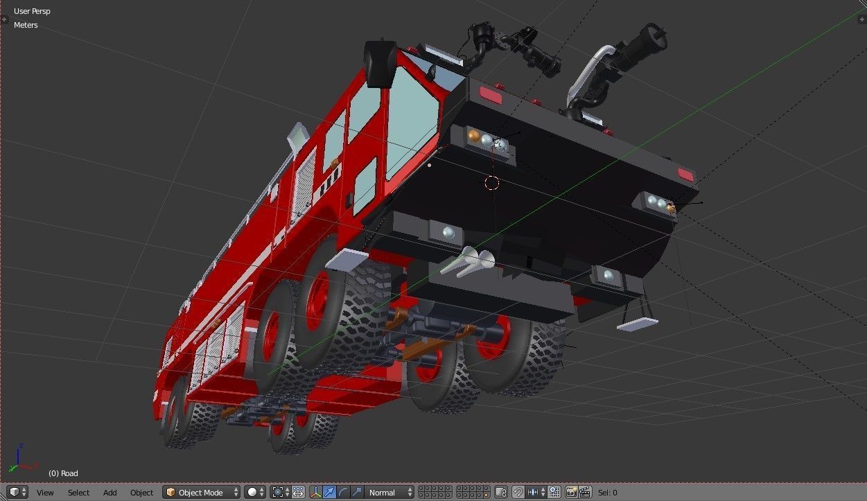 Airport Fire Truck ARFF Crash Tender 8x8 3D model | CGTrader