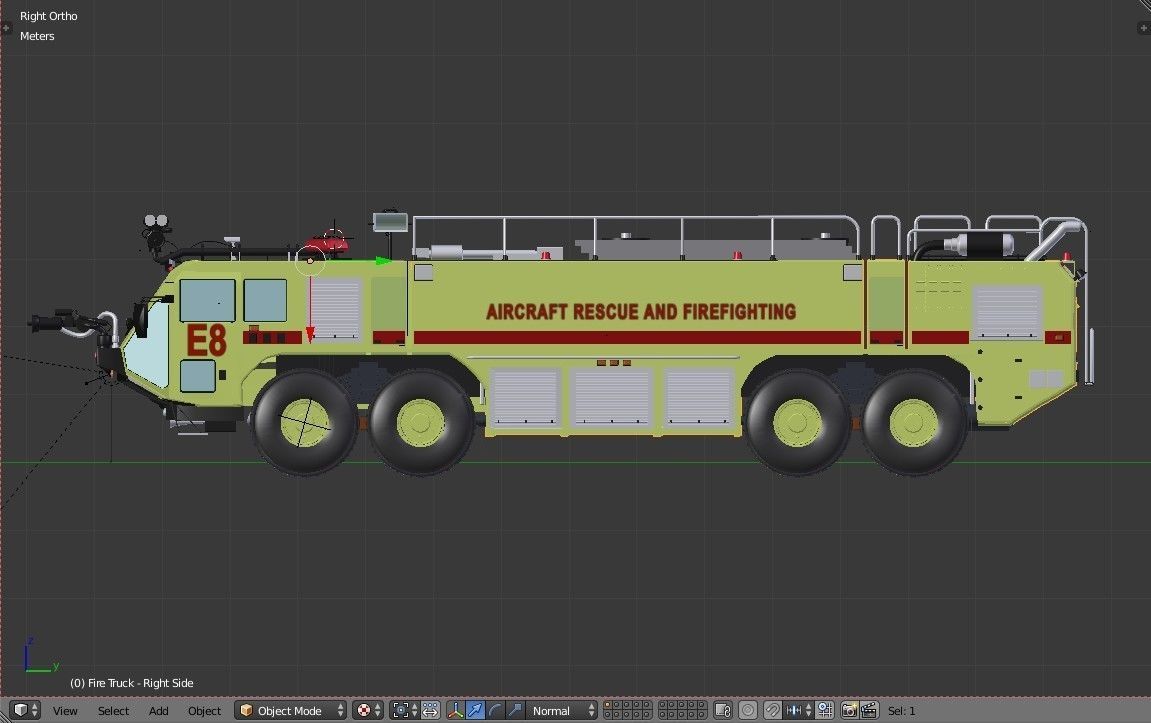 Airport Fire Truck ARFF Crash Tender 8x8 3D model | CGTrader