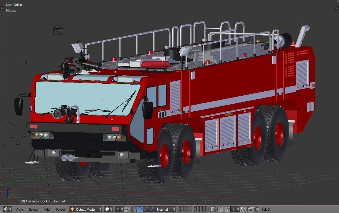 Airport Fire Truck ARFF Crash Tender 8x8 3D model | CGTrader