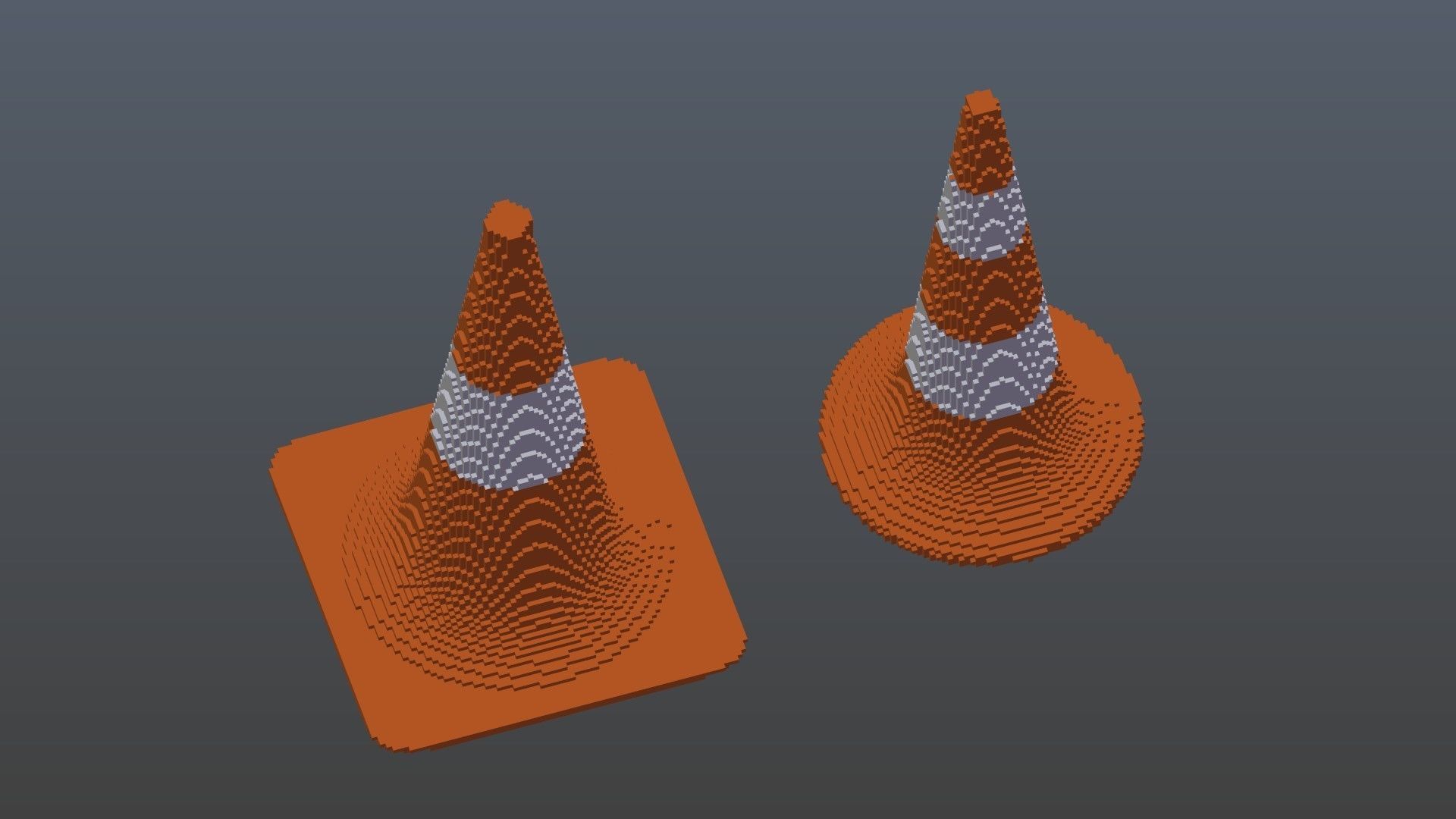 Traffic Cone Pack voxel 1 3D model | CGTrader