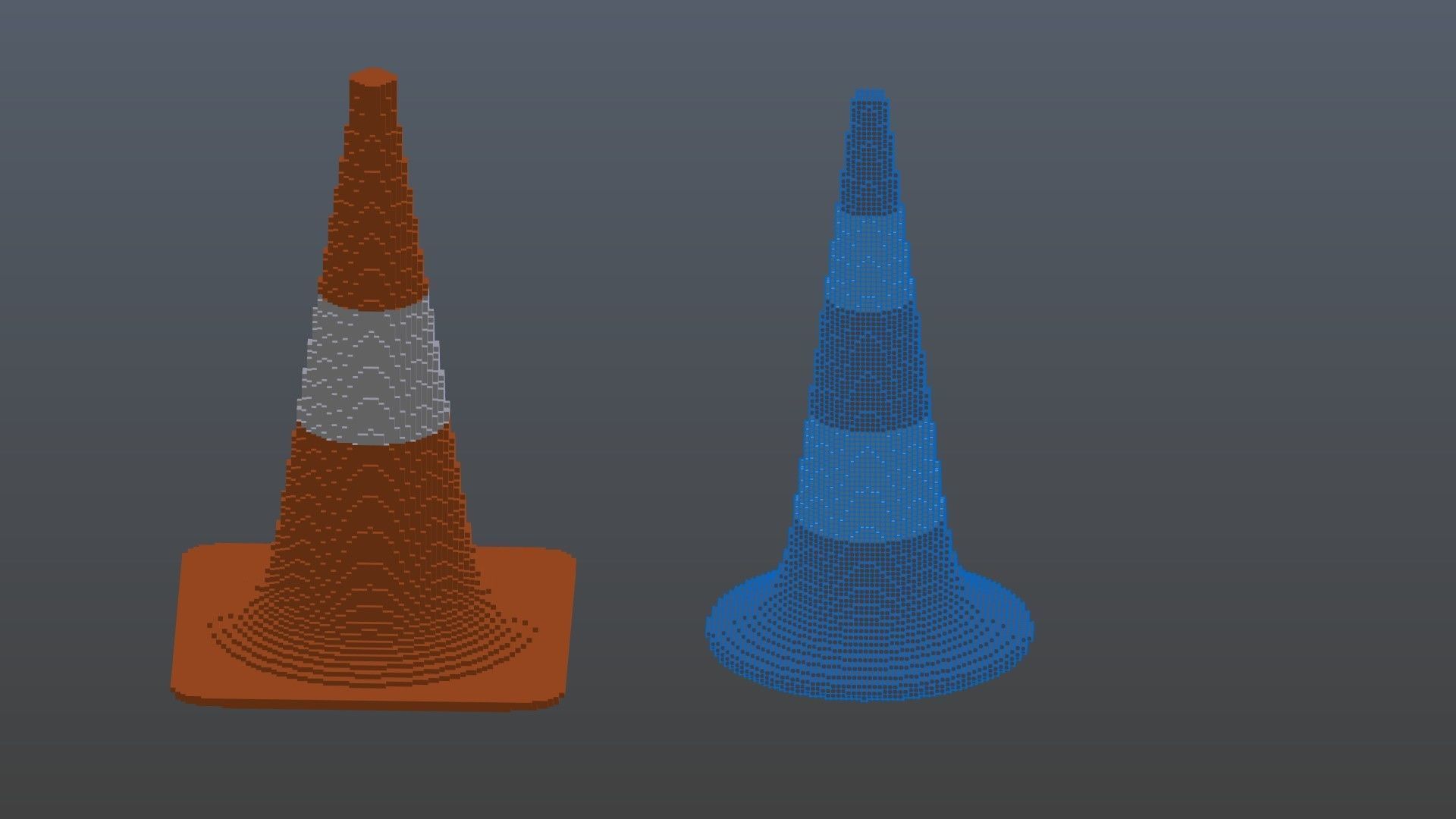 Traffic Cone Pack voxel 1 3D model | CGTrader
