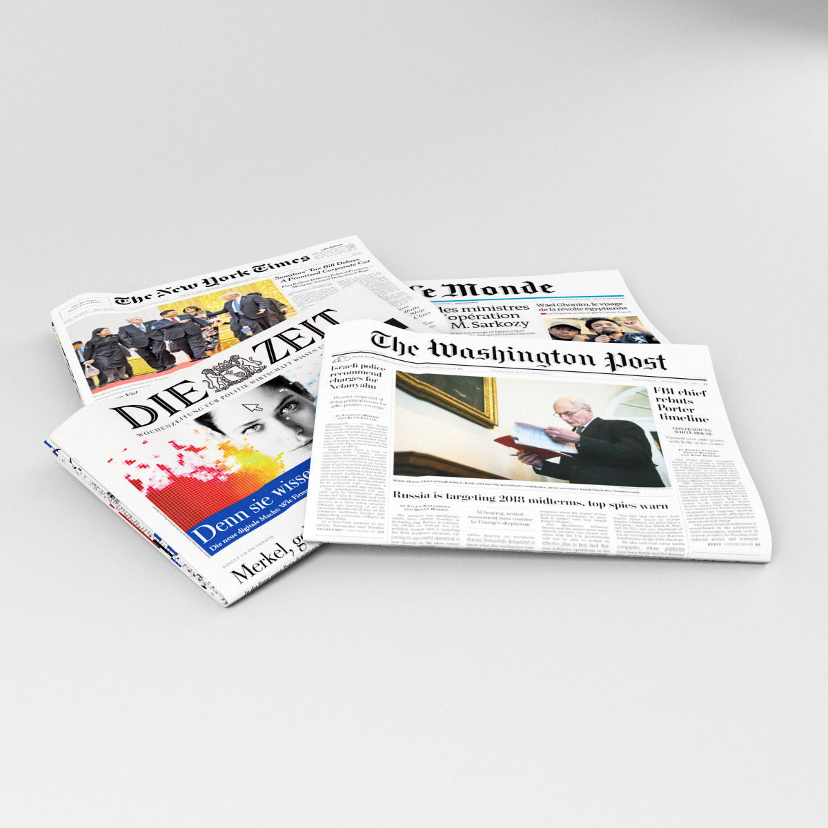 Newspaper editable 3D model | CGTrader