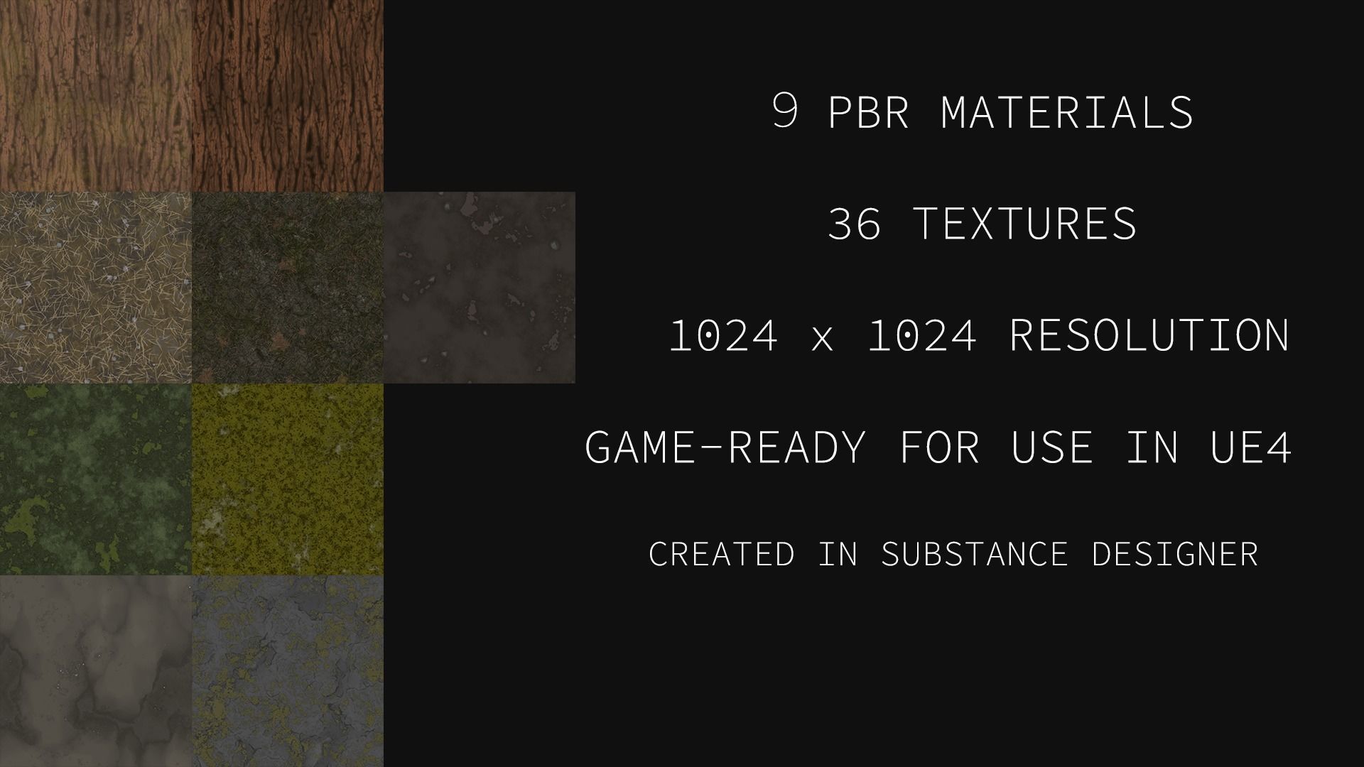 Texture 9 Seamless UE4 PBR Materials - Unreal Engine Forest Pack VR ...