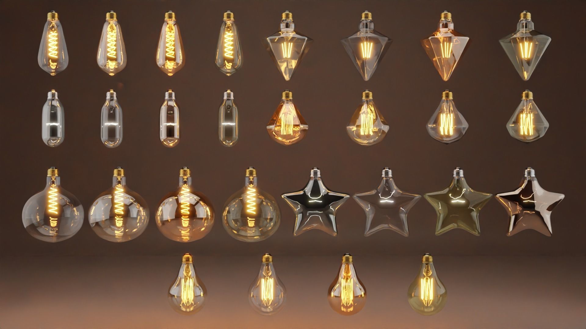 Ultimate Light Bulbs Collection - 224 combinations possible 3D model ...