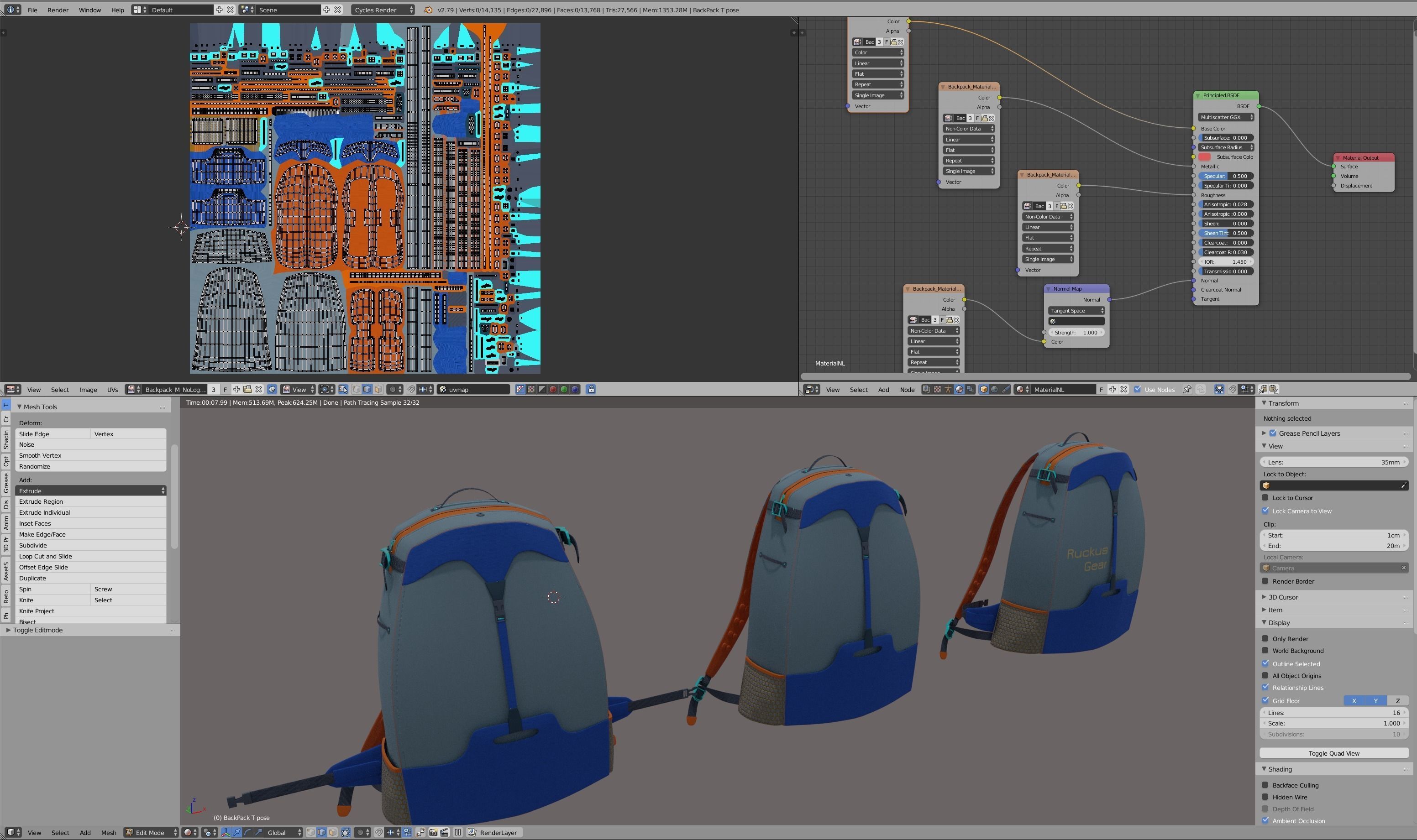 GORE-TEX fabric Backpack 3D model | CGTrader