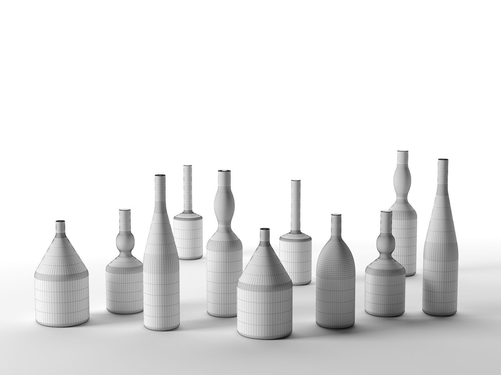 Omaggio a Morandi Decorative Bottles 3D model | CGTrader