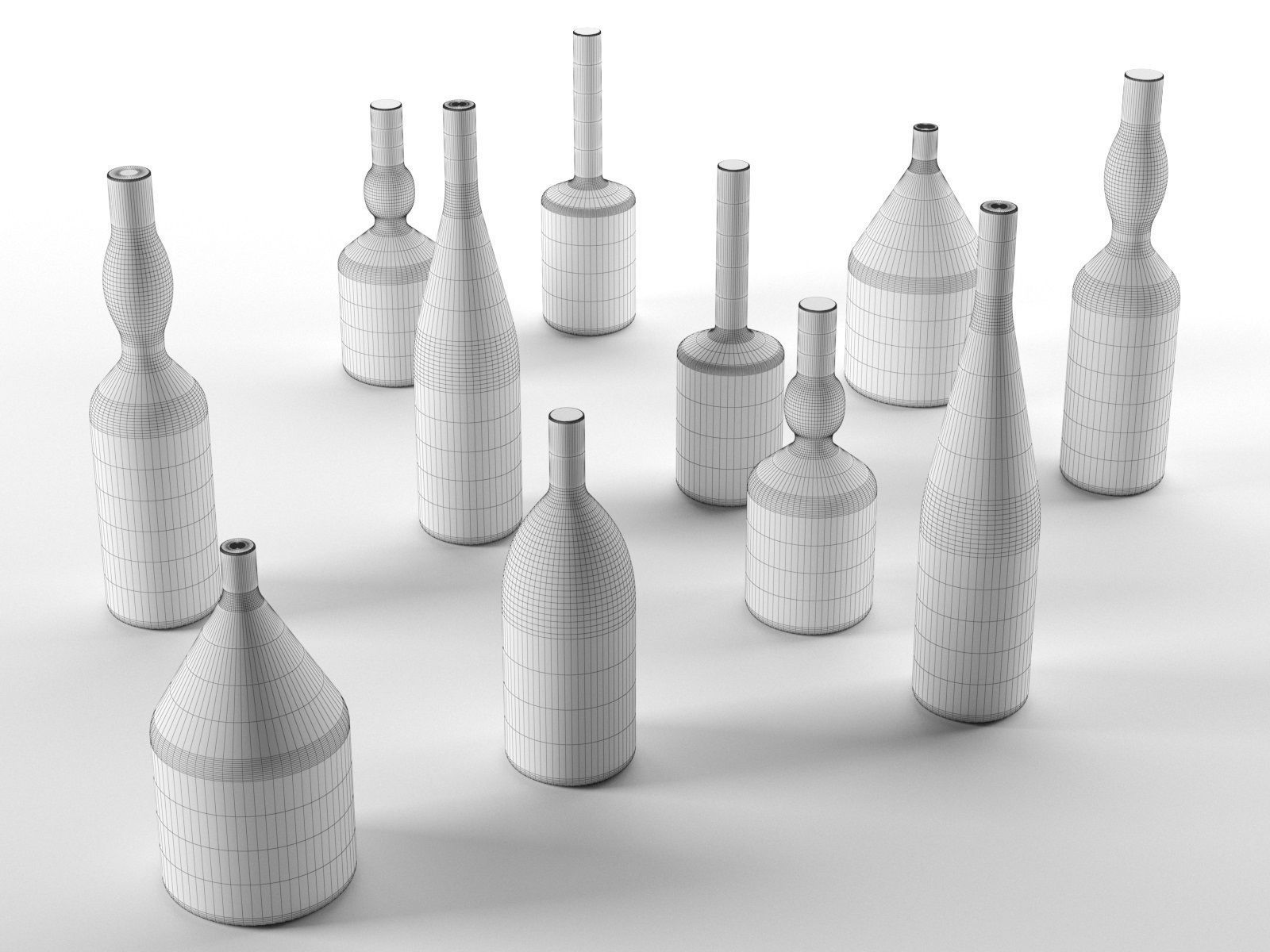 Omaggio a Morandi Decorative Bottles 3D model | CGTrader