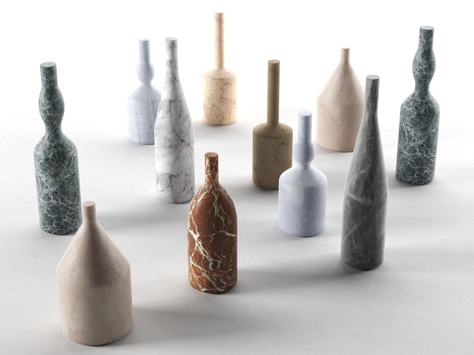 Omaggio a Morandi Decorative Bottles 3D model | CGTrader