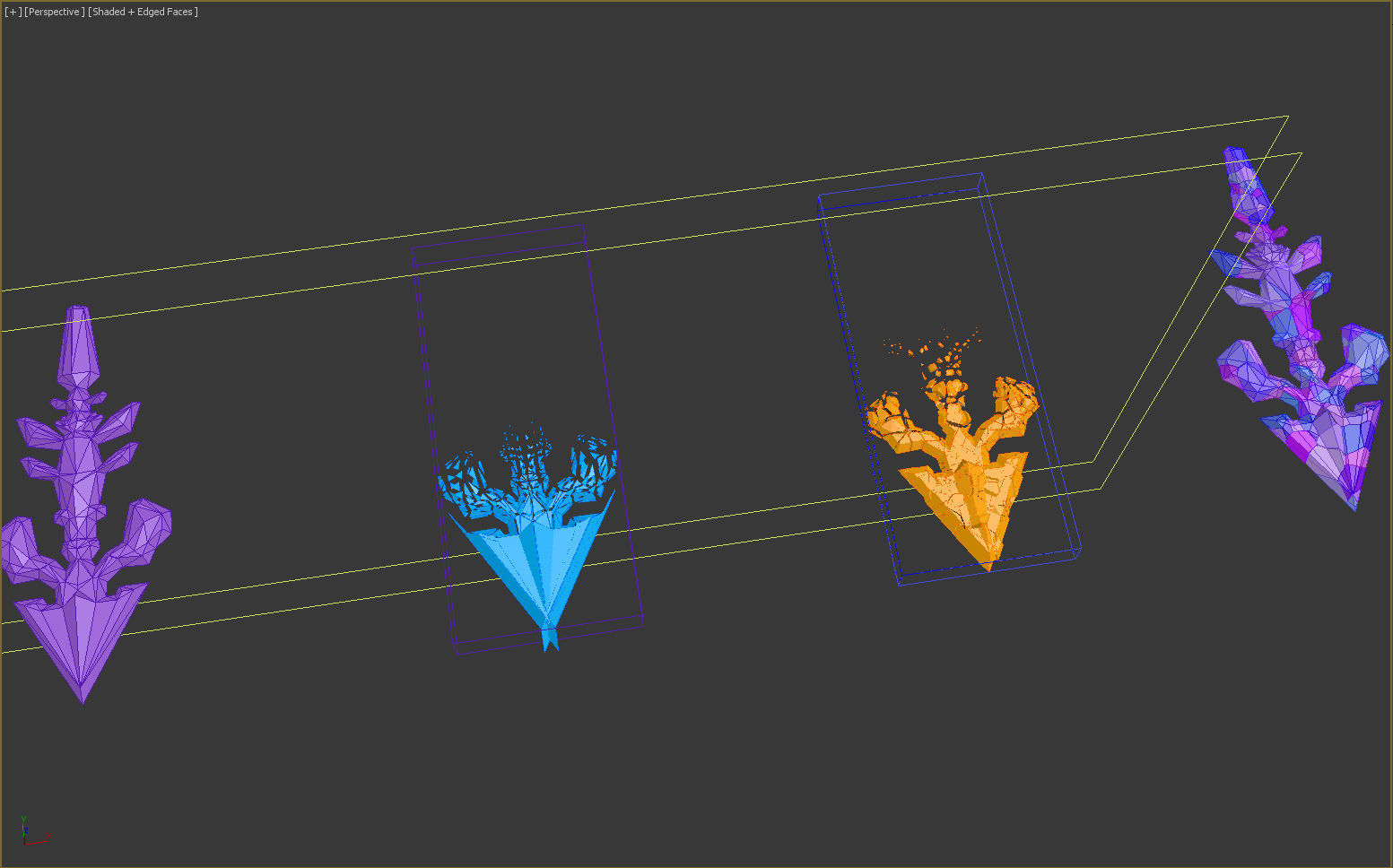 Snowflake Growth Animated 3d Model And Obj Sequence 3D model animated ...