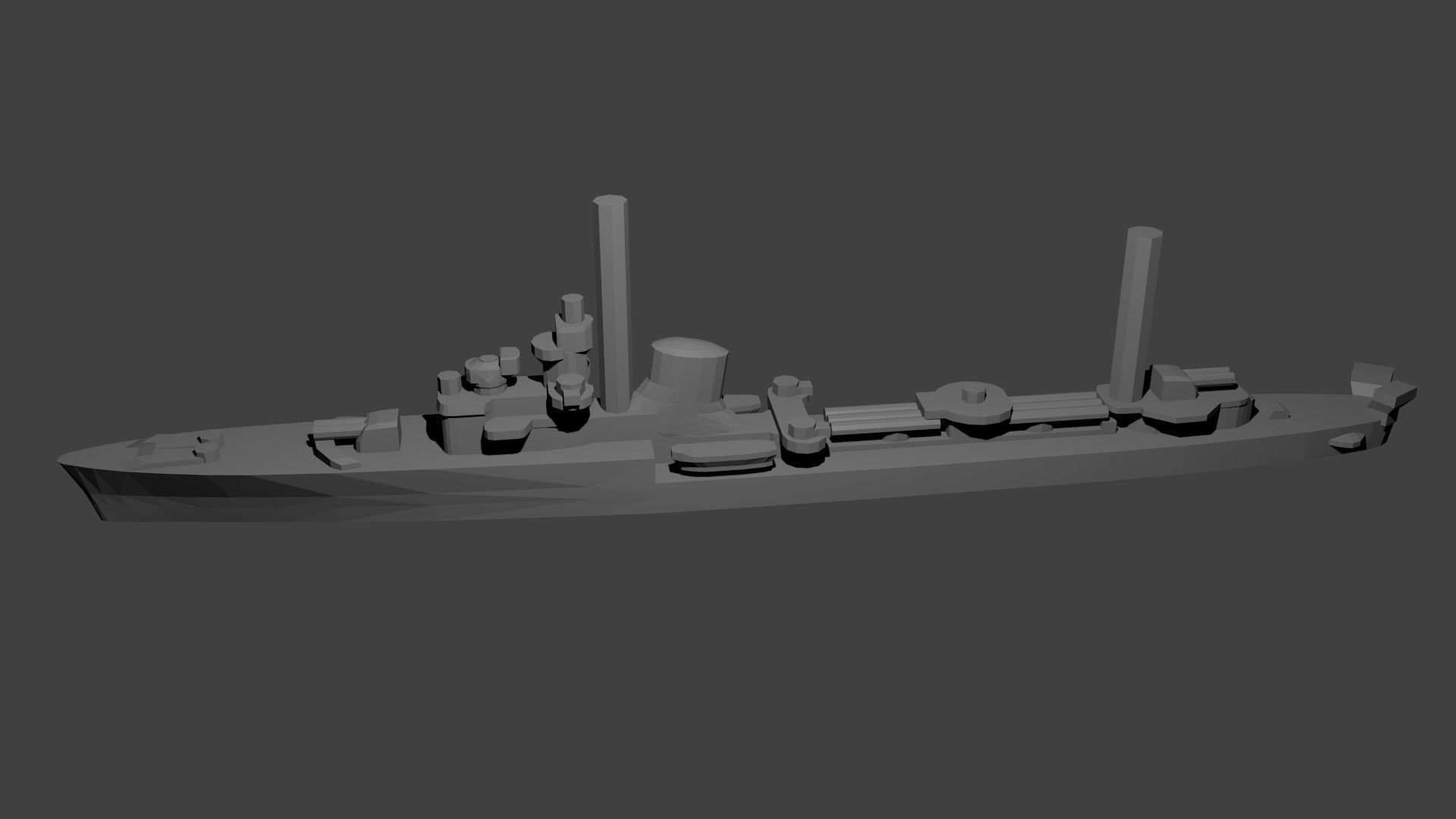 Italian Soldati Class Destroyer Warship free 3D model 3D printable ...