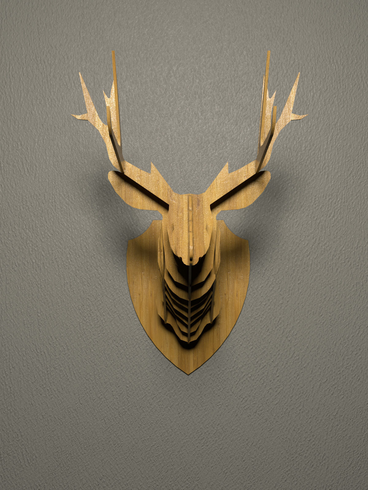 3D model DEER WALL DECOR VR / AR / low-poly | CGTrader