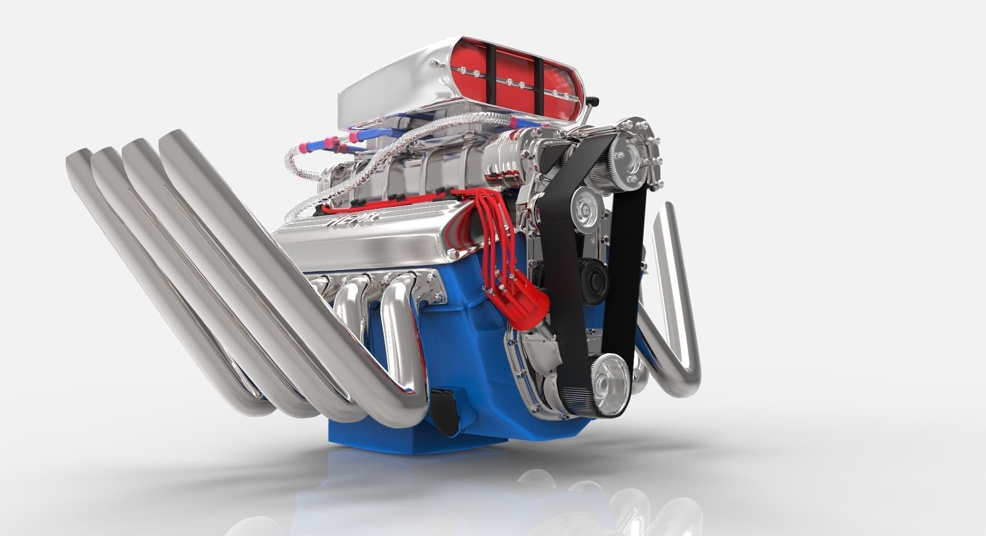 Blown V8 3D model | CGTrader