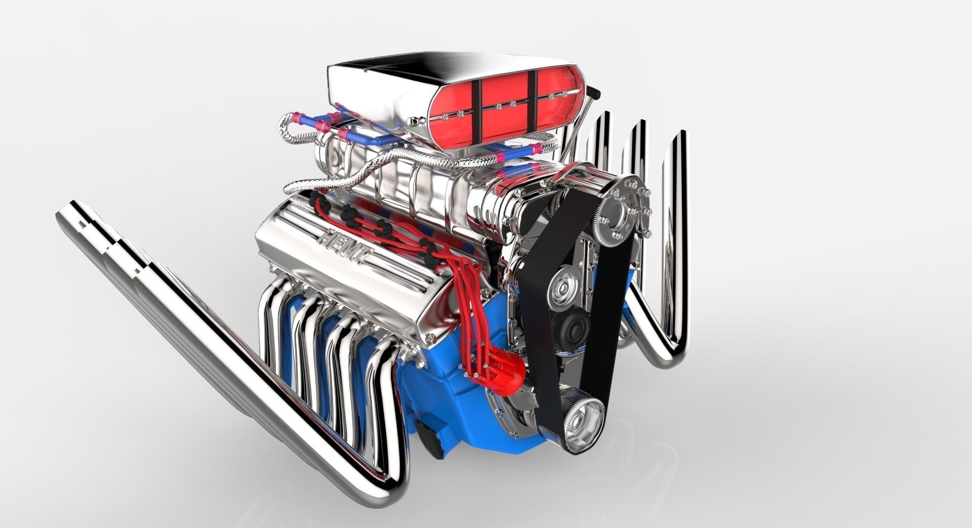 Blown V8 3D model | CGTrader