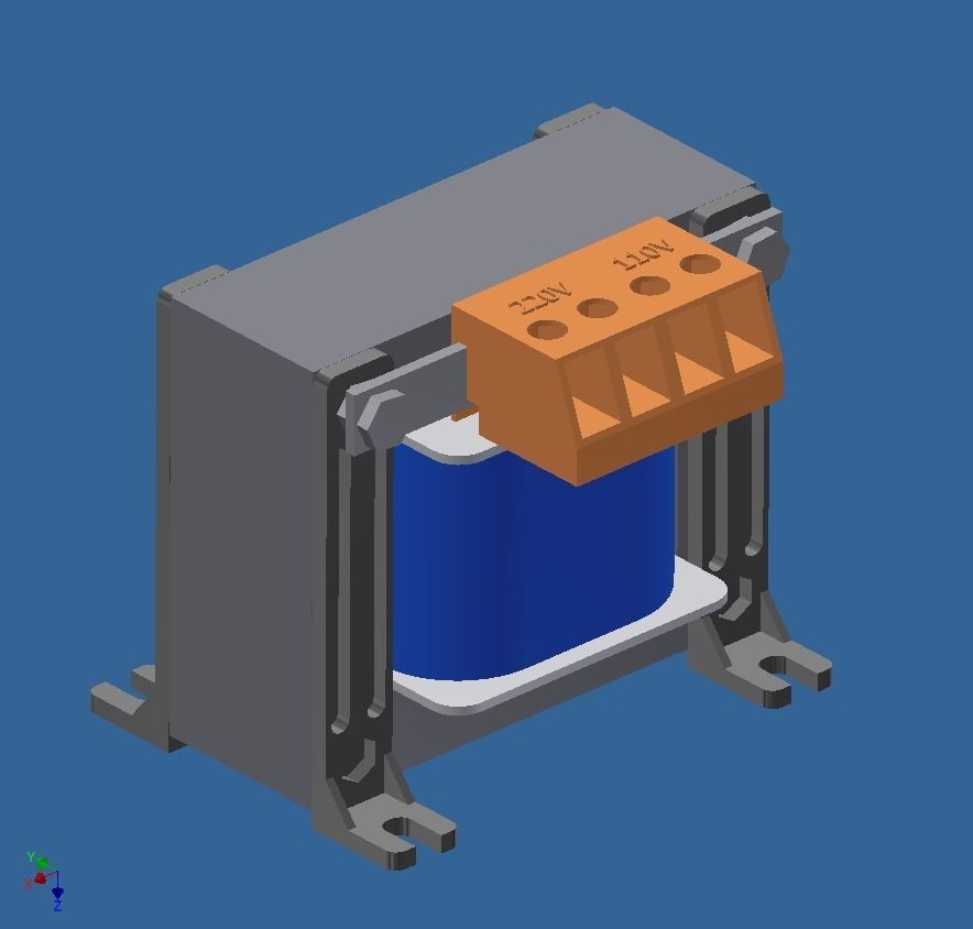 Power Supply Transformer free 3D model | CGTrader