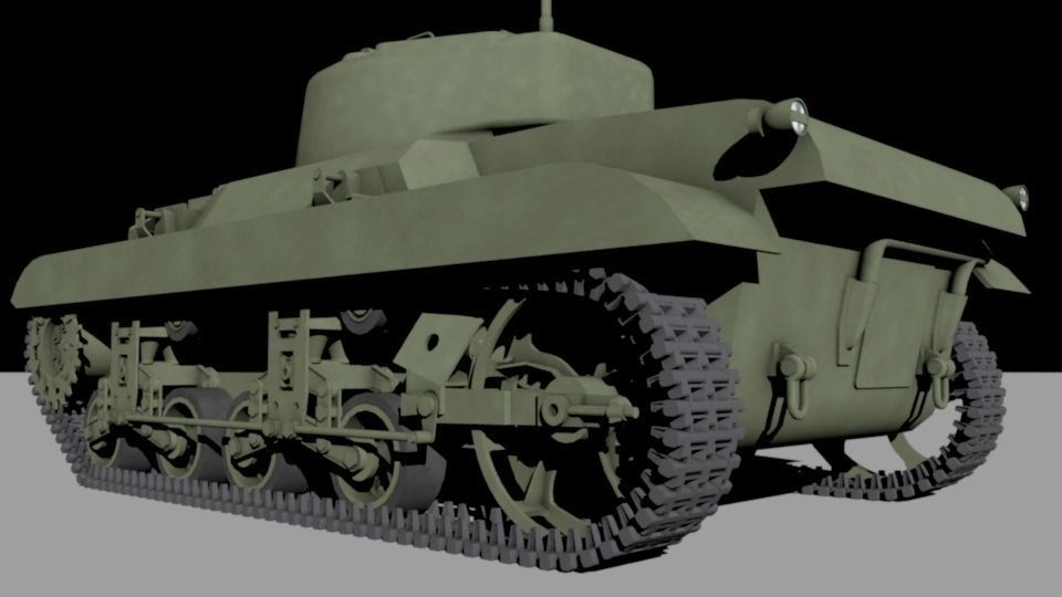 M22 Locust Tank with interior 3D model | CGTrader