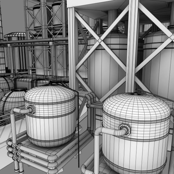 Refinery industrial plant 3D model | CGTrader