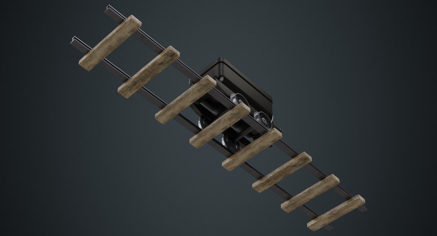 3D model Mining Cart 1A VR / AR / low-poly | CGTrader