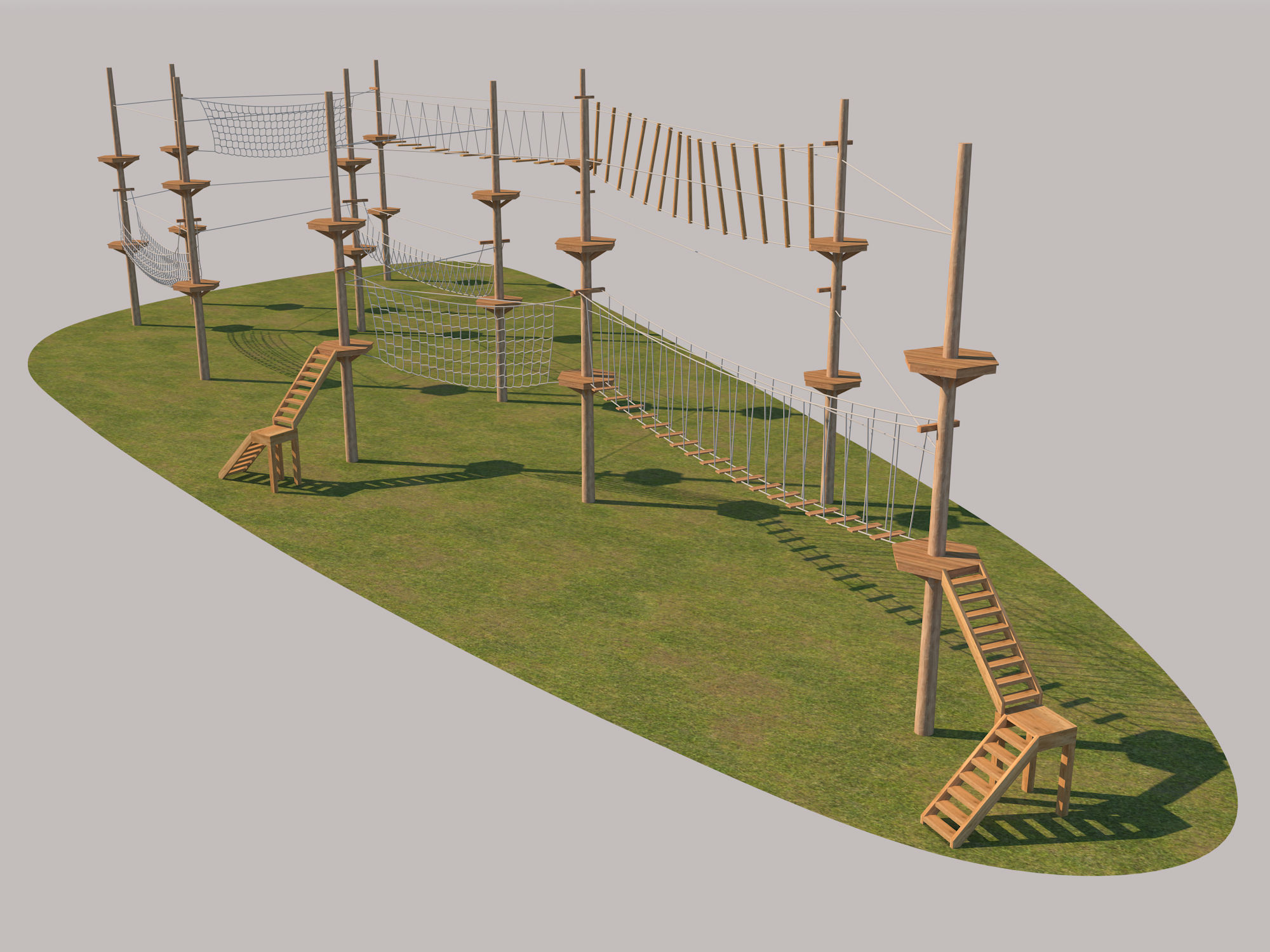 Rope Park 3D model | CGTrader