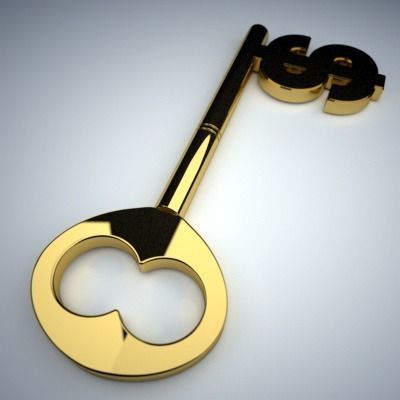 Dollar Sign Key 3D model | CGTrader