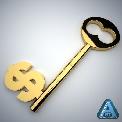Dollar Sign Key 3D model | CGTrader