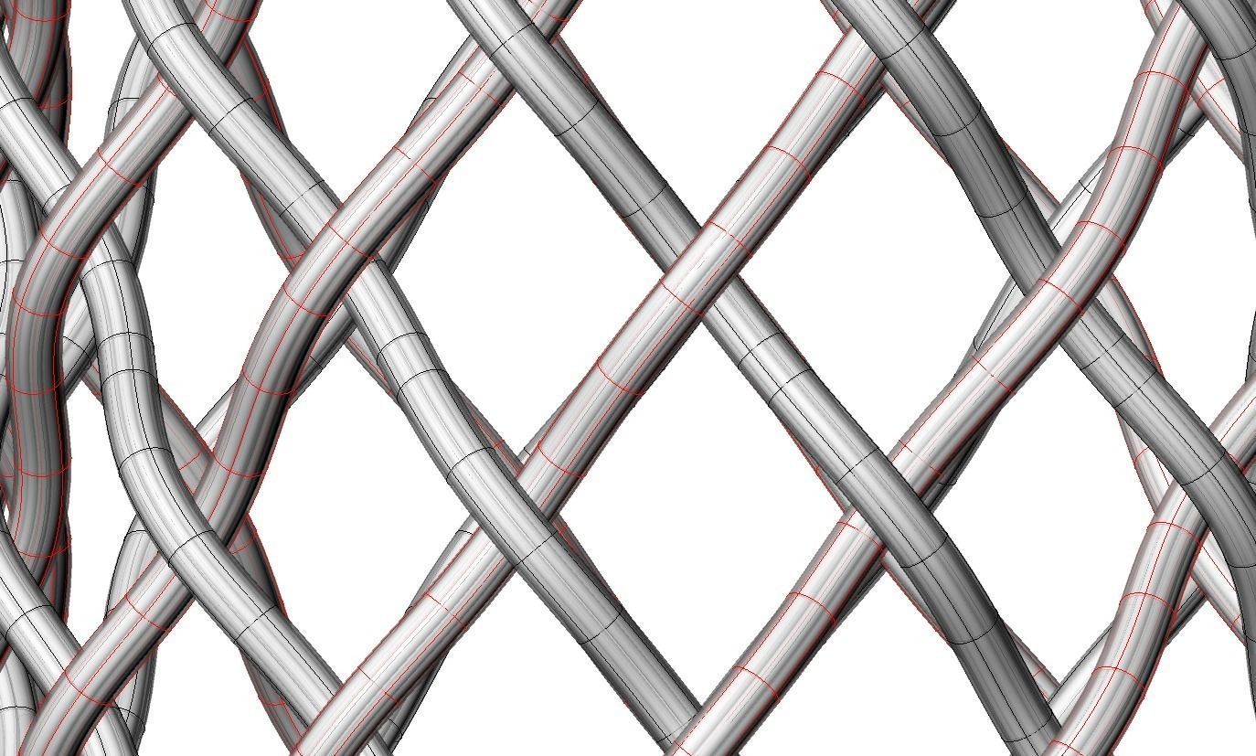 Braid copper wire mesh free 3D model | CGTrader