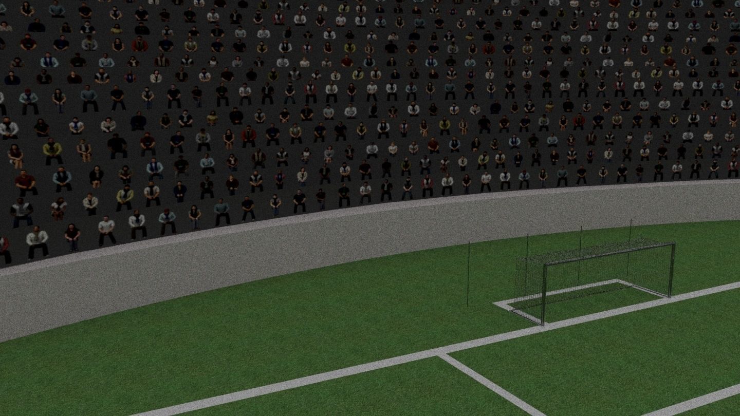 FootBall Stadium full Model with audience 3D model | CGTrader