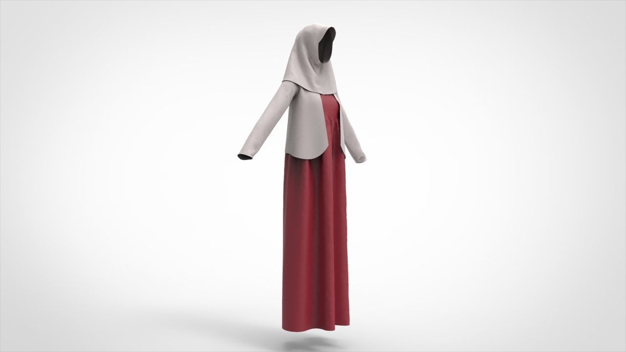 3D model Moslem dress hijab VR / AR / low-poly | CGTrader