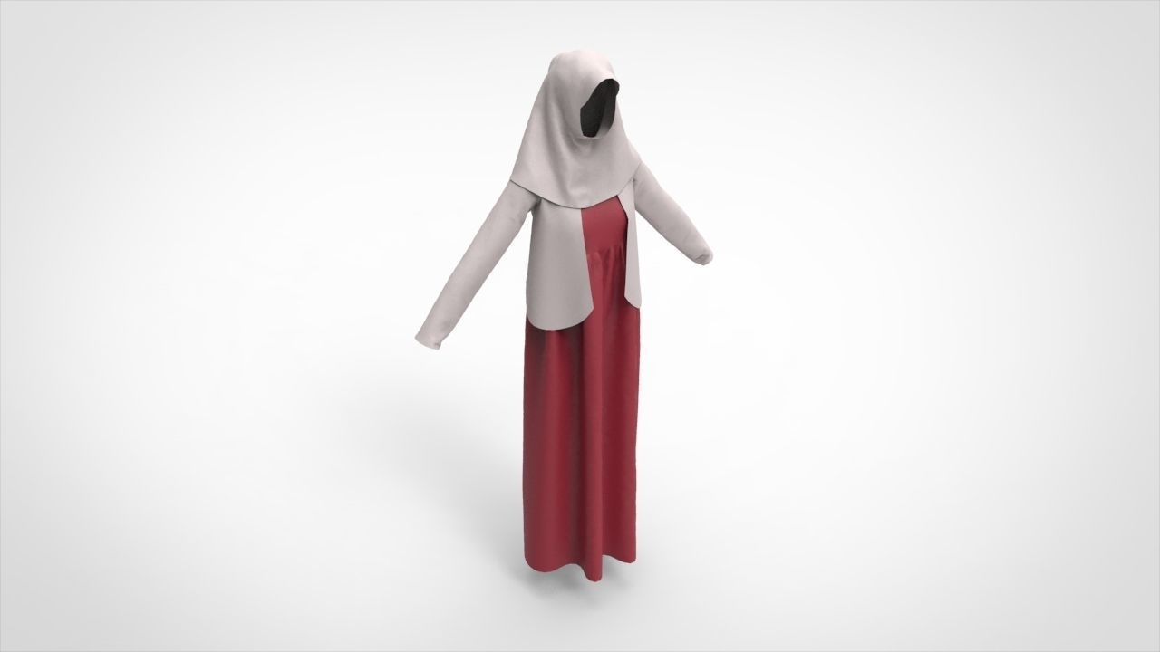 3D model Moslem dress hijab VR / AR / low-poly | CGTrader