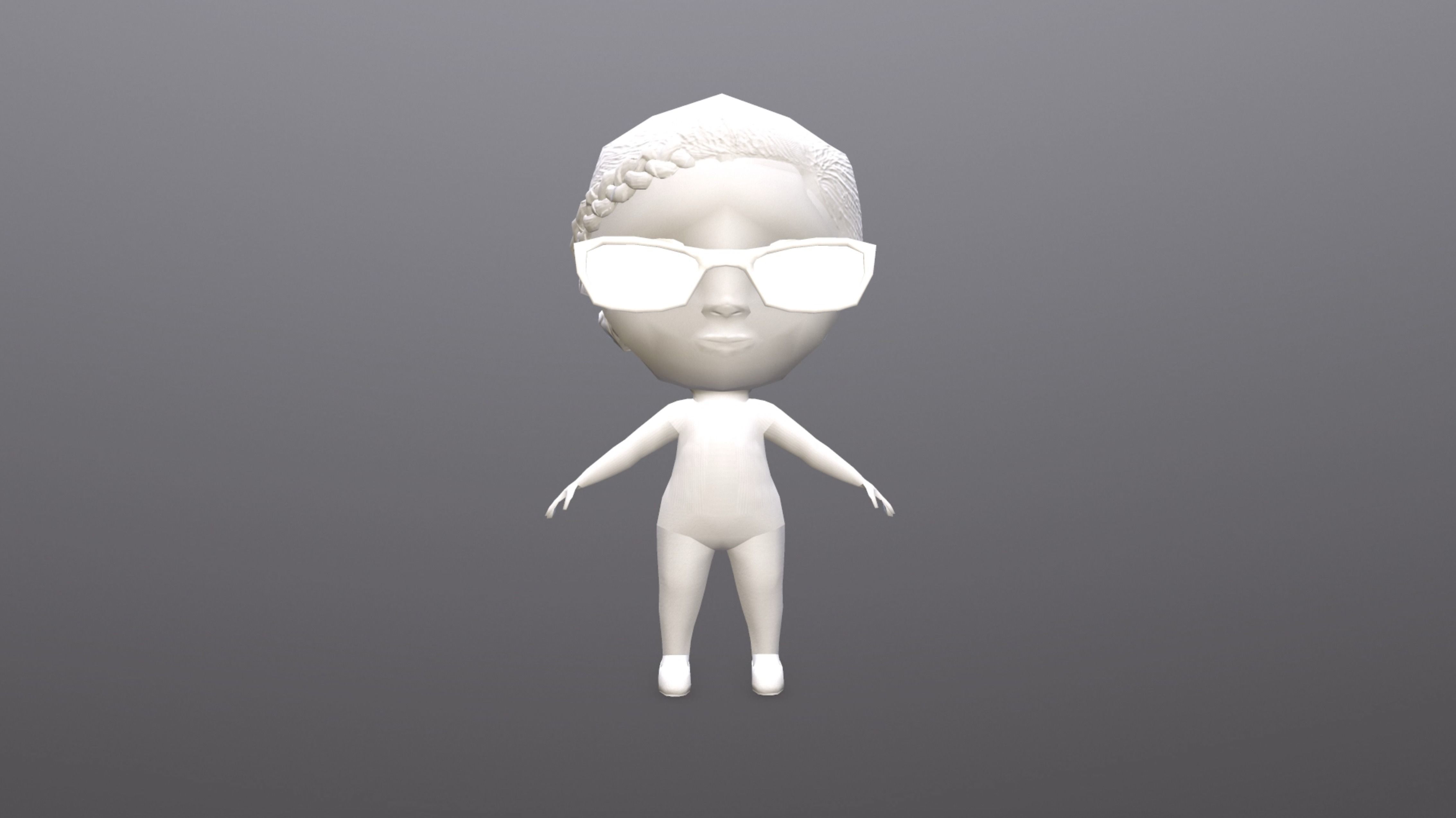 3D model Female Chibi Character VR / AR / low-poly rigged | CGTrader