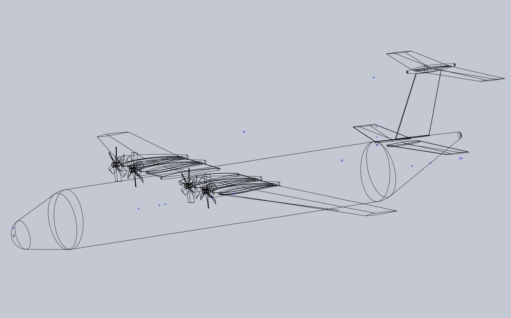 Twin Elevator Tail Airplane Design 3D model 3D printable | CGTrader