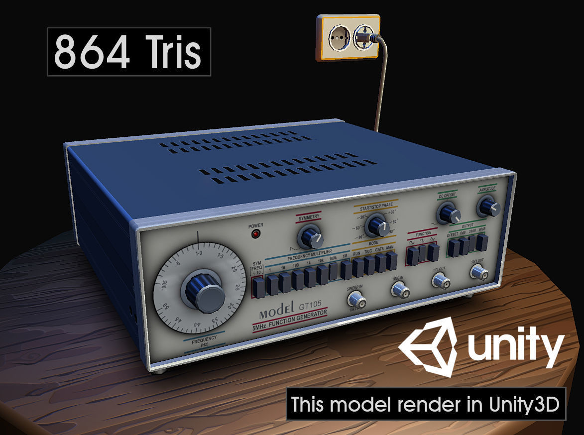 3D model Electronic Instrumentation Function Generator VR / AR / low ...