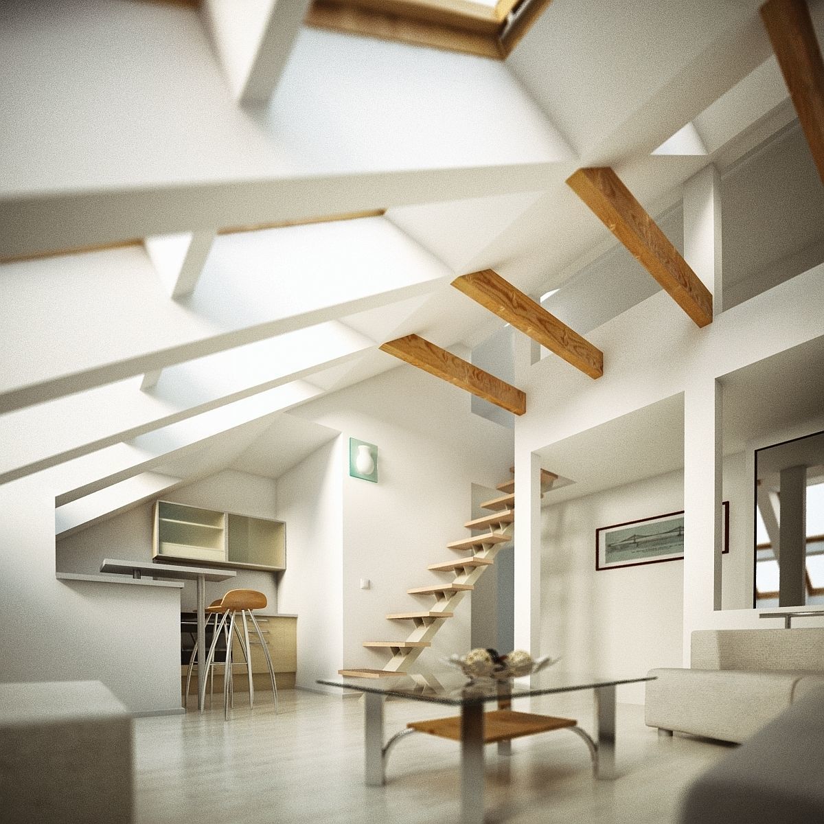 Realistic Loft Interior 3D model | CGTrader