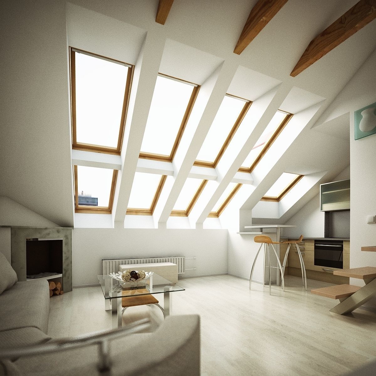 Realistic Loft Interior 3D model | CGTrader