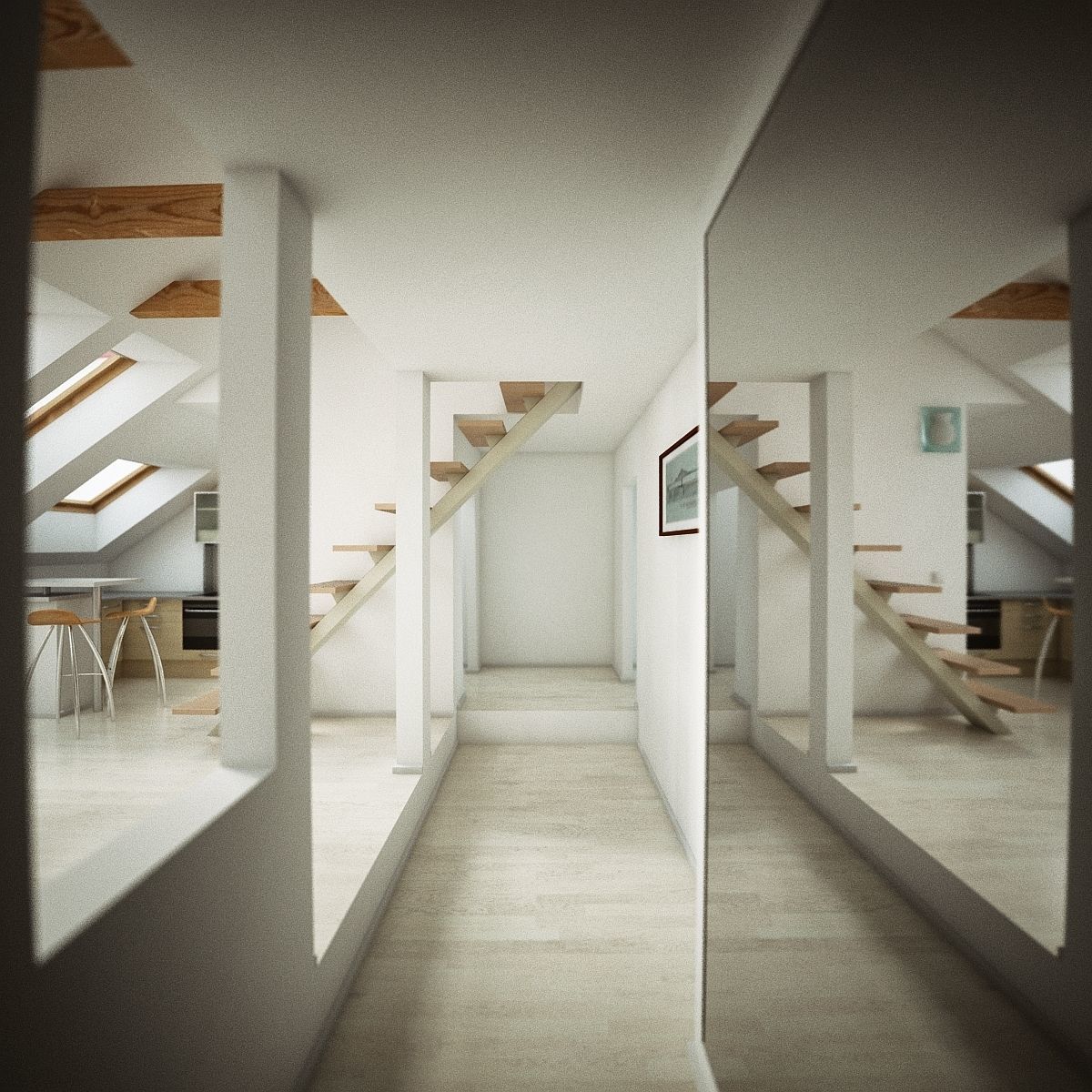 Realistic Loft Interior 3D model | CGTrader