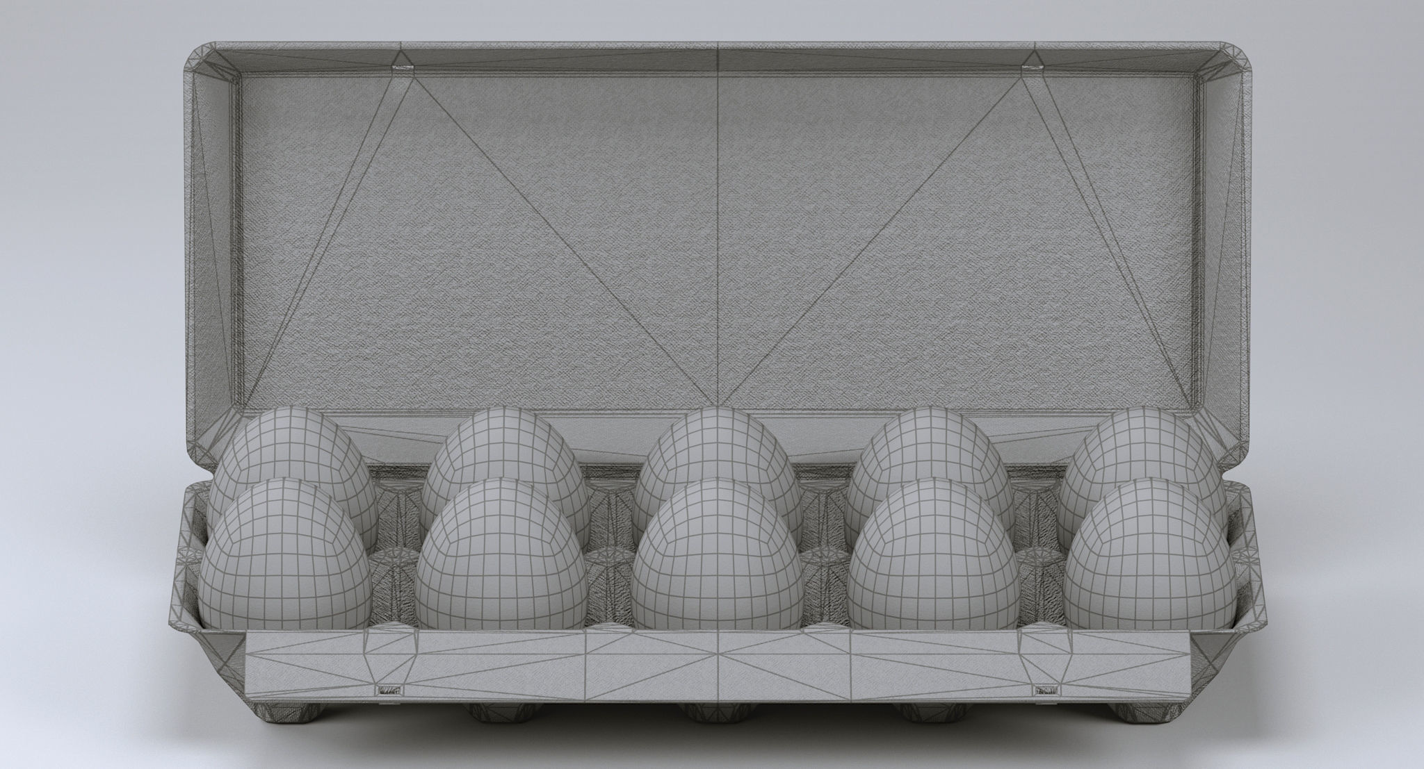 3D model Egg Box VR / AR / low-poly | CGTrader