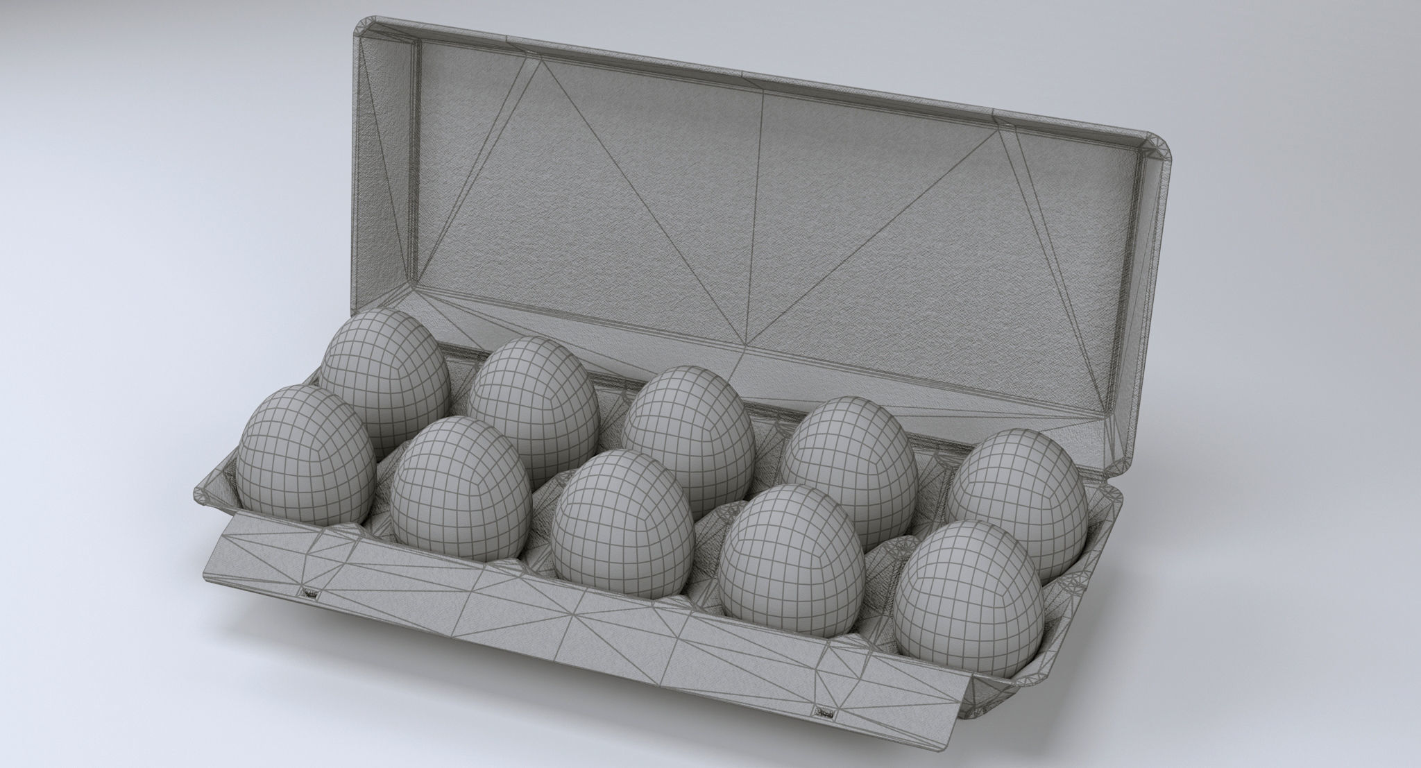 3D model Egg Box VR / AR / low-poly | CGTrader